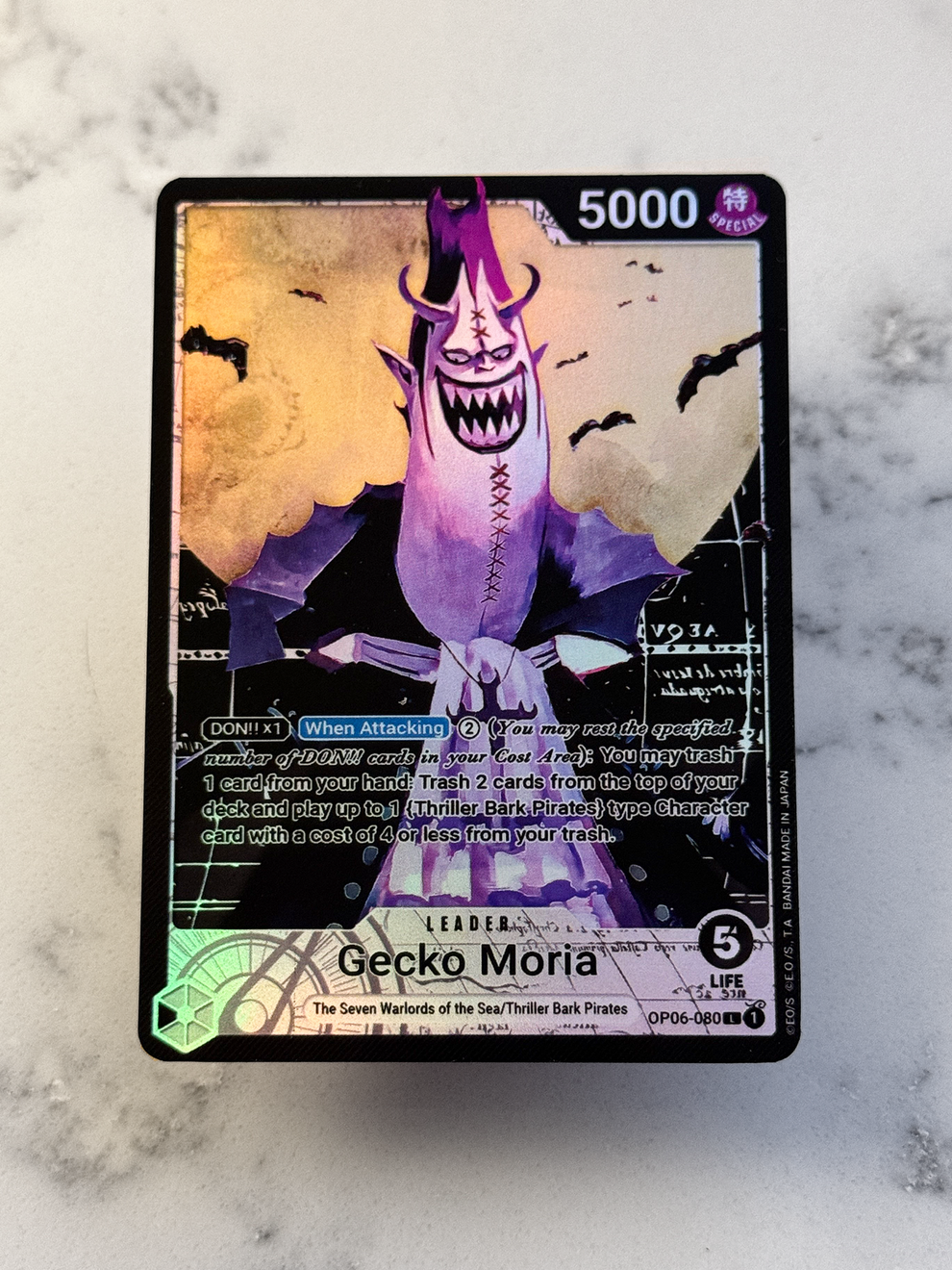 Custom Gecko Moria Leader | Custom One Piece TCG – KayosCustoms