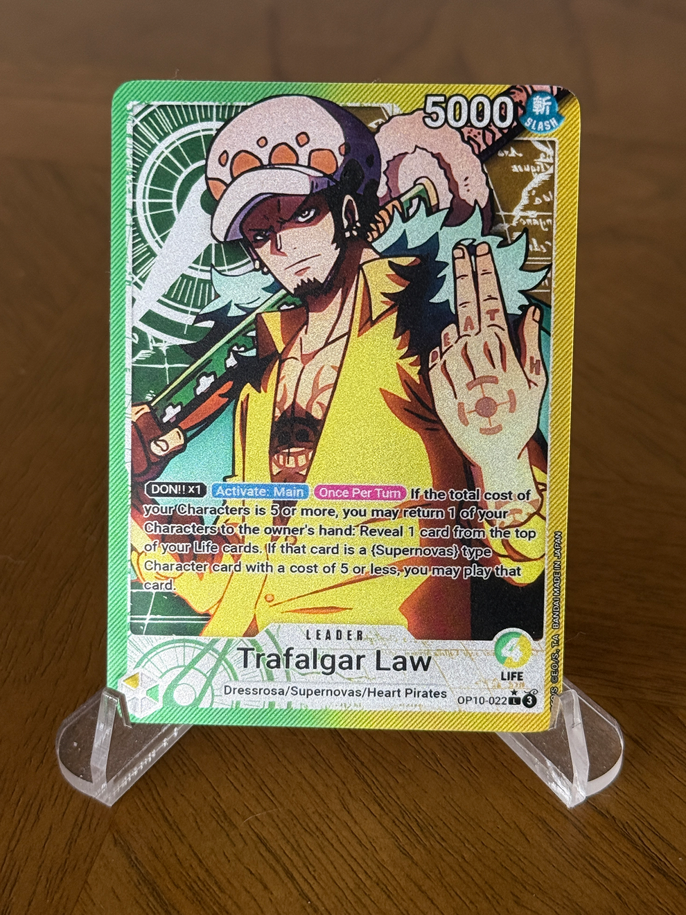 OP10 Custom Trafalgar Law Card – KayosCustoms