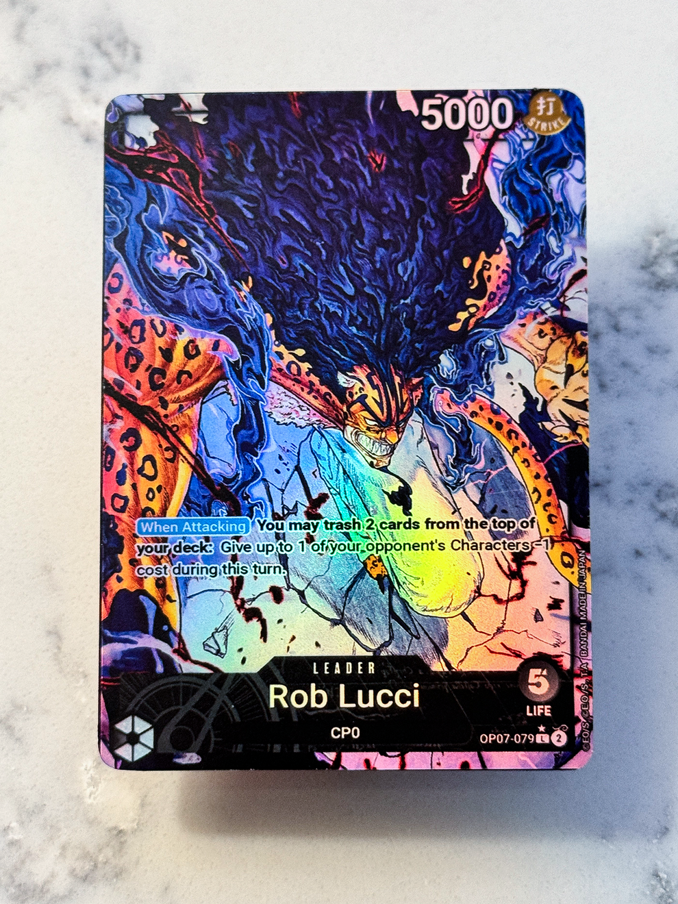OP07 Custom Lucci Awakened Leader Card | OPTCG – KayosCustoms