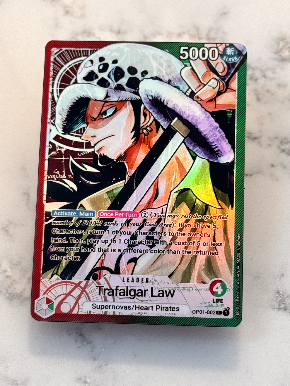 OP01 Custom RG Trafalgar Law Leader Card | OPTCG – KayosCustoms
