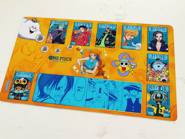Blue Yellow Nami Playmat One Piece TCG – KayosCustoms