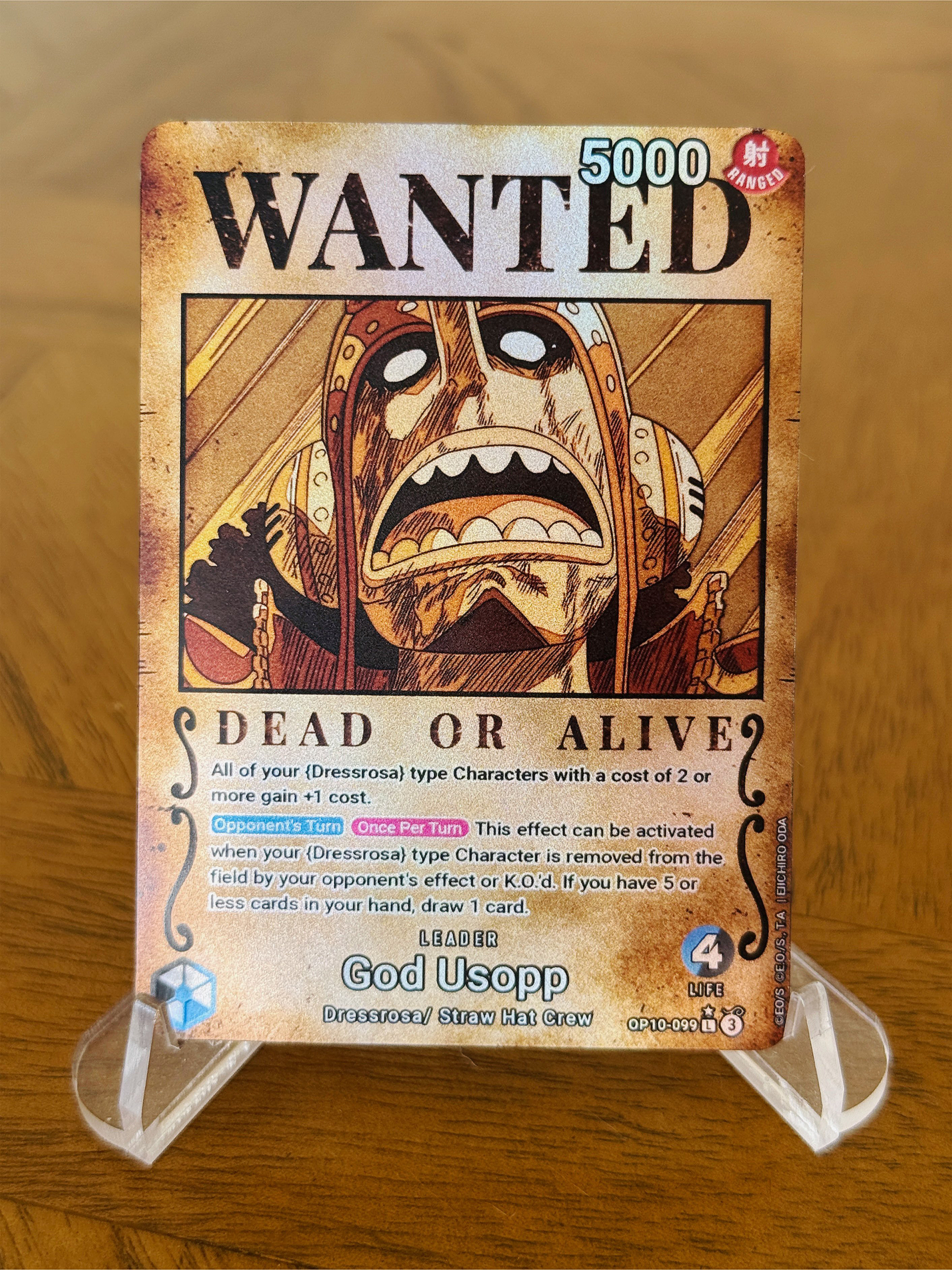 OP10 Custom Wanted God Usopp Leader – KayosCustoms