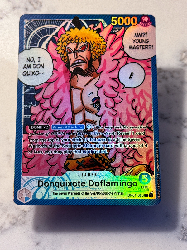 OP01 Custom (not) Donquixote Doflamingo Leader Card | OPTCG – KayosCustoms